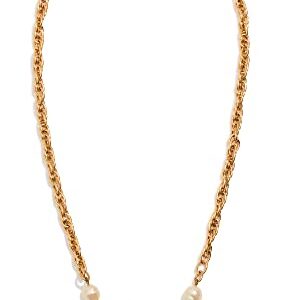 CHANEL Women's Pre-Loved Pearl Cc Necklace, Gold, One Size