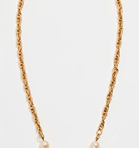 CHANEL Women's Pre-Loved Pearl Cc Necklace, Gold, One Size