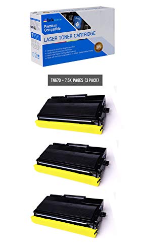 Inksters Compatible Toner Cartridge Replacement for Brother TN670/TN4100 Black - Compatible with HL 6050 6050D 6050DN 6050DW (3 Pack)