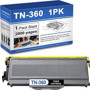 TcxLink (1 Pack) TN-360 TN360 High-Yield Toner Cartridge Replacement for Brother TN360 DCP-7045N HL-2170W MFC-7040 MFC-7345DN HL-2150N Printer Toner.