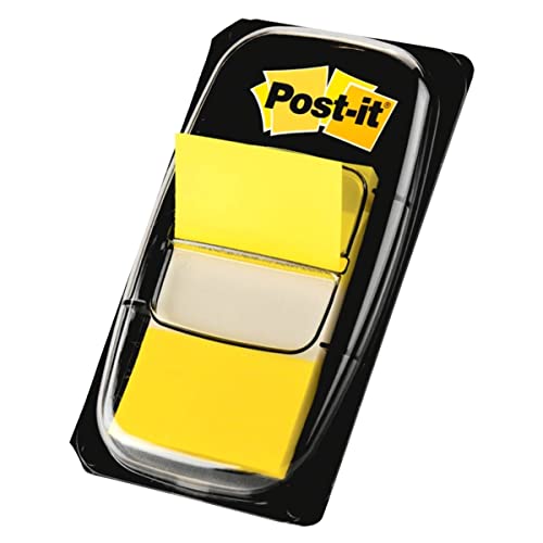 Post-it Flags 680-YW12 Marking Page Flags in Dispensers, Yellow, 12 50-Flag Dispensers/Box (1)