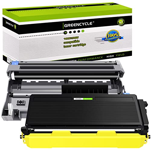 greencycle (1 Drum + 1 Toner) High Yield Black Toner Cartridges & Drum Drum Unit Set Compatible for Brother TN550 TN580 DR520 use with DCP-8060 DCP-8065DN HL-5240 HL-5250 MFC-8870WN