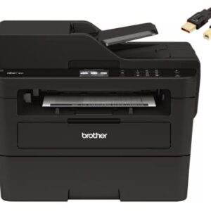 Brother MFC-L27 30DW All-in-One Wireless Monochrome Laser Printer, 36ppm, 2.7” Color Touch, Automatic duplex (2-sided), Durlyfish USB Printer Cable