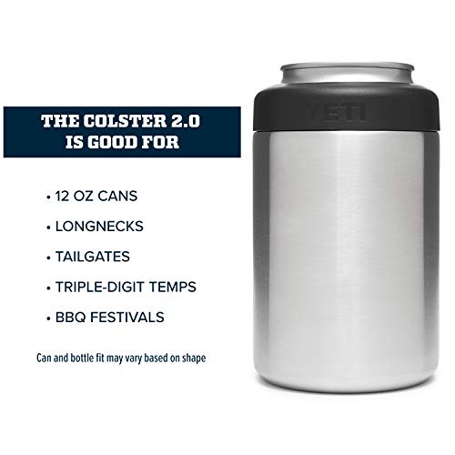 YETI Rambler 12 oz. Colster Can Insulator for Standard Size Cans, Stainless (NO CAN INSERT)