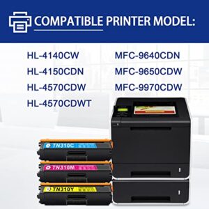 NUCALA TN310C TN310M TN310Y: Compatible TN310 Toner Replacement for Brother TN-310C TN-310M TN-310Y to use with HL-4150CDN HL-4570CDW MFC-9640CDN MFC-9650CDW MFC-9970CDW Printer (3-Pack, CMY)