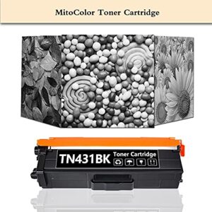 MitoColor 5-Pack(2BK+1C+1M+1Y) Compatible TN-431 TN431 Toner Cartridge Replacement for Brother HL-L8260CDW HL-L8360CDW MFC-L8900CDW MFC-L8610CDW Color Laser Printer