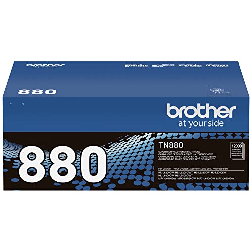 Brother Genuine Super High Yield Toner Cartridge, TN880, Replacement Black Toner, Page Yield Up To 12,000 Pages, Amazon Dash Replenishment Cartridge