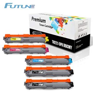 futune compatible tn227 tn-227 tn227bk tn223 tn 227 toner cartridge replacement for brother hl-l3230cdw mfc-l3710cw mfc-l3770cdw mfc-l3750cdw hl-l3290cdw hl-l3210cw (bbcmy, 5-pack)