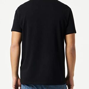 Armani Exchange Men's Vneck Double Logo Tee, Black, Large