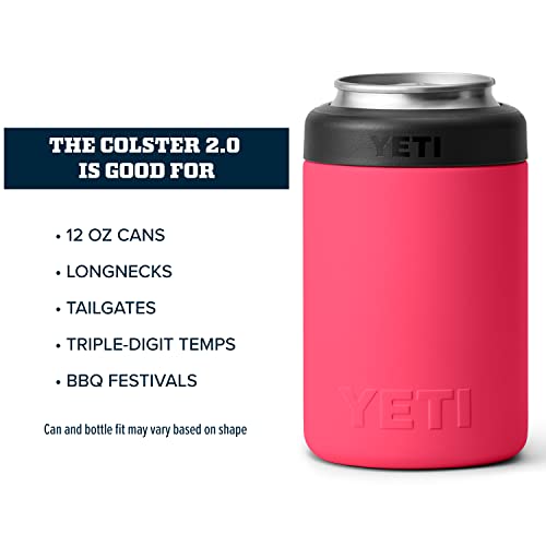 YETI Rambler 12 oz. Colster Can Insulator for Standard Size Cans, Bimini Pink