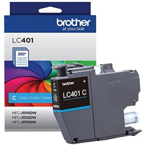 Brother Genuine LC401C Standard-Yield Cyan Ink Cartridge