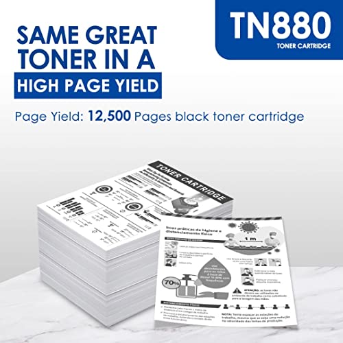 TN-880 𝑺𝒖𝒑𝒆𝒓 𝑯𝒊𝒈𝒉 𝒀𝒊𝒆𝒍𝒅 Toner Cartridge, TN880, LVELIMIT Compatible Replacement for Brother TN-880 Black Toner for MFC-L6800DW MFC-L6900DW HL-L6250DW HL-L6300DW HL-L5000D Printer, 1-Pack