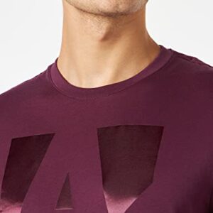 A|X ARMANI EXCHANGE Men's Silky Large Logo T-Shirt, Grape Wine, S