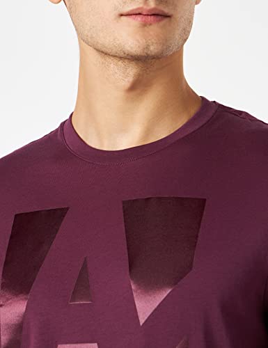 A|X ARMANI EXCHANGE Men's Silky Large Logo T-Shirt, Grape Wine, S