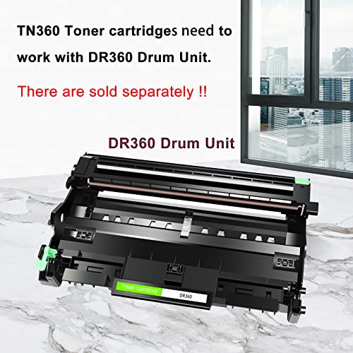 greencycle 2 Pack New Premium Compatible TN360 TN-360 Toner Cartridge for MFC-7320 MFC-7340 MFC-7345DN Printers