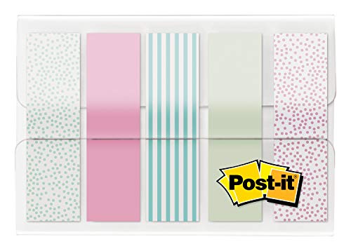 Post-it Pattern Flags, 100/On-the-Go Dispenser, .47 in, Gradient Pattern Collection (684-GRDNT)