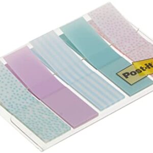 Post-it Pattern Flags, 100/On-the-Go Dispenser, .47 in, Gradient Pattern Collection (684-GRDNT)