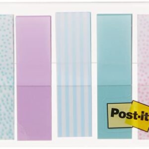 Post-it Pattern Flags, 100/On-the-Go Dispenser, .47 in, Gradient Pattern Collection (684-GRDNT)