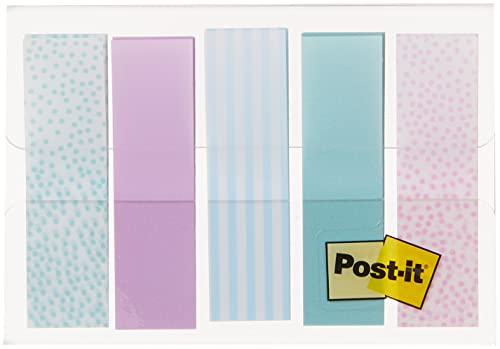 Post-it Pattern Flags, 100/On-the-Go Dispenser, .47 in, Gradient Pattern Collection (684-GRDNT)