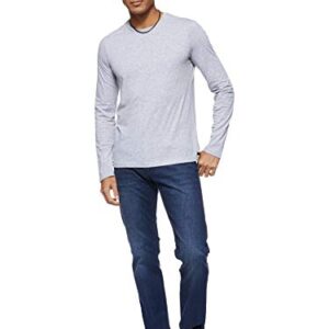 A|X Armani Exchange Men's Basic Long Sleeve Jersey Crew Neck Tee, Heather Grey, Large