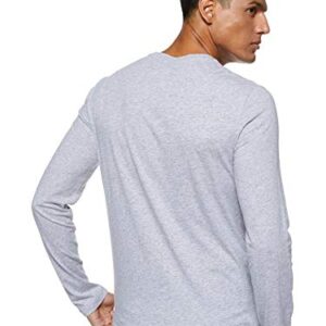 A|X Armani Exchange Men's Basic Long Sleeve Jersey Crew Neck Tee, Heather Grey, Large