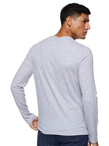 A|X Armani Exchange Men's Basic Long Sleeve Jersey Crew Neck Tee, Heather Grey, Large