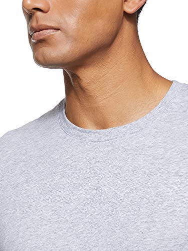 A|X Armani Exchange Men's Basic Long Sleeve Jersey Crew Neck Tee, Heather Grey, Large