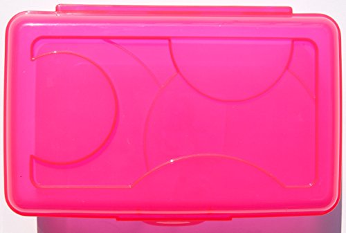 Sterilite Neon Pink Pencil Case Box