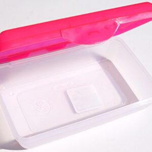 Sterilite Neon Pink Pencil Case Box