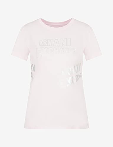 A|X ARMANI EXCHANGE Women's Crew Neck Password Print REG FIT Shirt, Illusion, X-Small