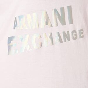 A|X ARMANI EXCHANGE Women's Crew Neck Password Print REG FIT Shirt, Illusion, X-Small