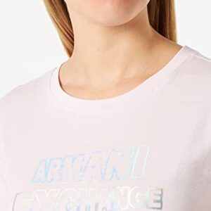 A|X ARMANI EXCHANGE Women's Crew Neck Password Print REG FIT Shirt, Illusion, X-Small