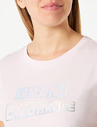 A|X ARMANI EXCHANGE Women's Crew Neck Password Print REG FIT Shirt, Illusion, X-Small