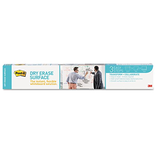 Post-It Def3x2 Dry Erase Surface with Adhesive Backing, 36-Inch X 24-Inch, White