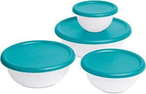 bowl set 8pc w/covers