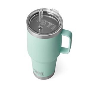 yeti rambler 35 oz straw mug, vacuum insulated, stainless steel, seafoam