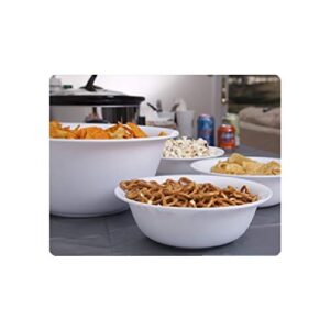 Sterilite Plastic Bowl 6 Qt. White Bulk 2 pack