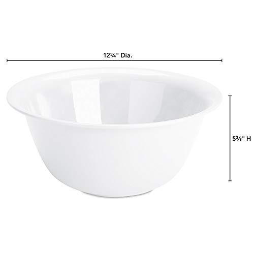 Sterilite Plastic Bowl 6 Qt. White Bulk 2 pack