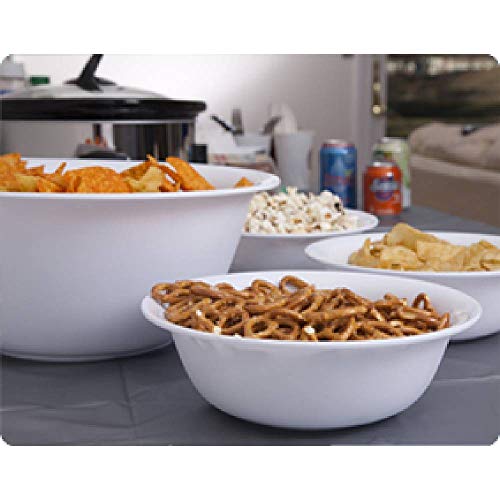 Sterilite Plastic Bowl 6 Qt. White Bulk 2 pack