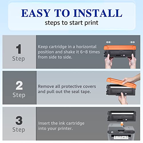 HaloFox Compatible Toner Cartridge for Brother TN660 TN-660 TN-630 TN630 for Brother MFC-L2700DW HL-L2300D HL-L2360DW HL-L2320D HL-L2340DW HL-L2380DW DCP-L2540DW MFC-L2740DW Printer (Black, 2-Pack)