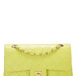 CHANEL, Pre-Loved Green Quilted Lambskin Classic Double Flap Small, Green