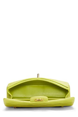 CHANEL, Pre-Loved Green Quilted Lambskin Classic Double Flap Small, Green