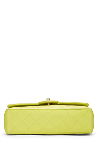 CHANEL, Pre-Loved Green Quilted Lambskin Classic Double Flap Small, Green