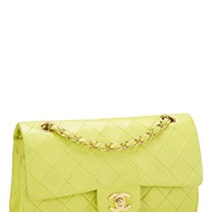 CHANEL, Pre-Loved Green Quilted Lambskin Classic Double Flap Small, Green