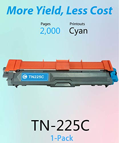 MM MUCH & MORE Compatible Toner Cartridge Replacement for Brother TN225 TN-225C TN-225 TN221 use with HL-L3140CW HL-L3150CDW HL-3170CDW MFC-9130CW MFC-9140CDN MFC-9330CDW MFC-9340CDW Printers (Cyan)