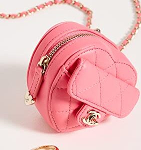 CHANEL Women's Pre-Loved In Love Heart Coin Purse with Chain Strap, Pink, One Size