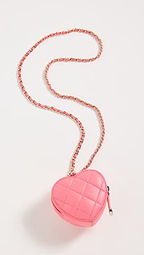 CHANEL Women's Pre-Loved In Love Heart Coin Purse with Chain Strap, Pink, One Size