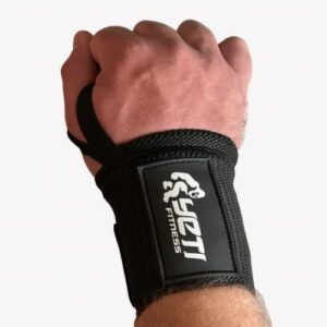 yeti fitness wrist wraps black one size