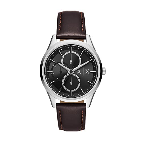 AX ARMANI EXCHANGE Men's Multifunction Brown Leather Watch (Model: AX1868)