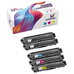 az supplies compatible toner cartridges set replacement for brother tn221bk tn225c tn225m tn225y dcp-9020cdn hl-3140cw-3150cdn-3170-3180cdw mfc-9130cw-9330-9340cdw (5 pk – 2xblack cyan magenta yellow)